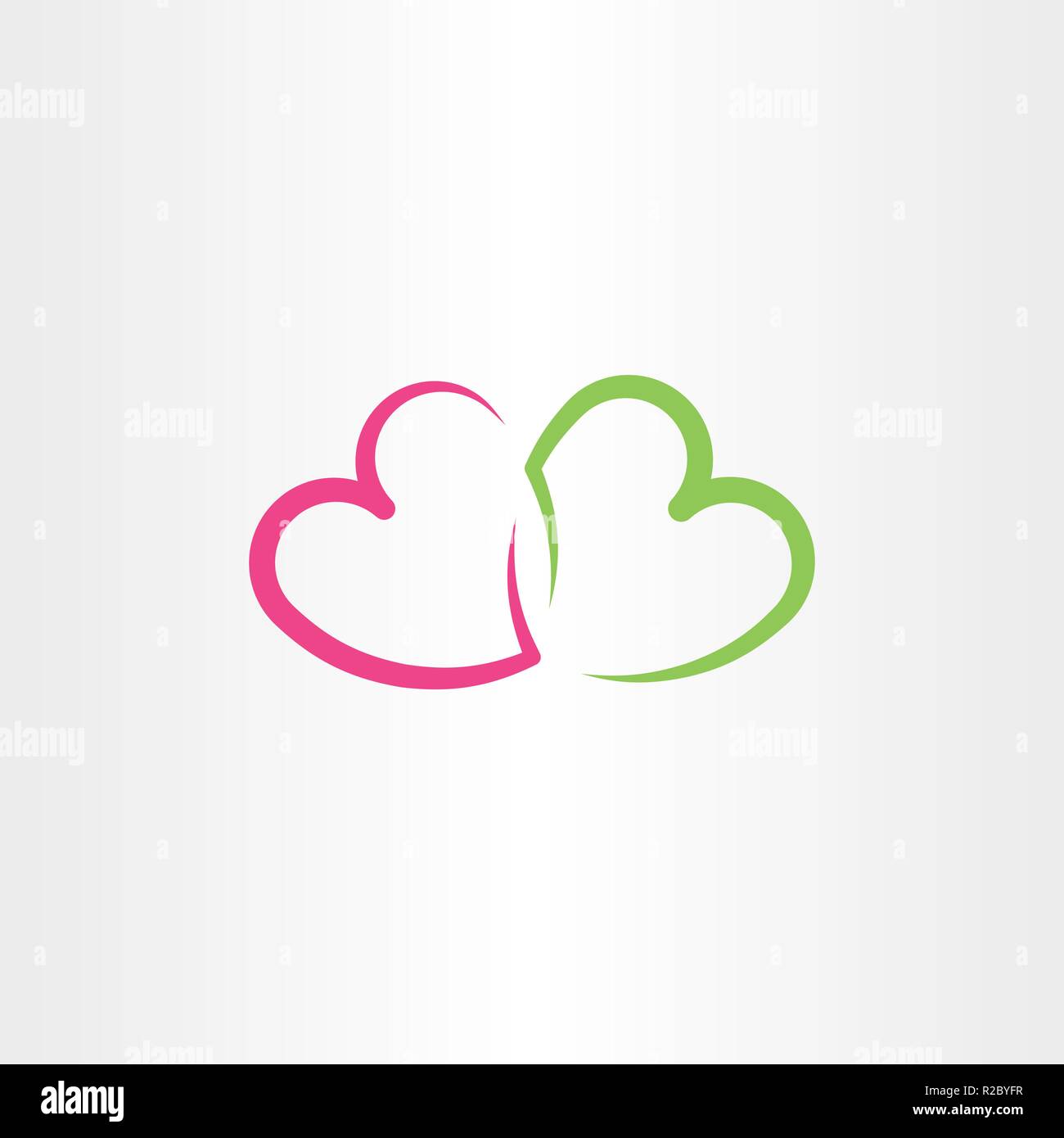 red and green heart love symbol vector design Stock Vector Image & Art ...