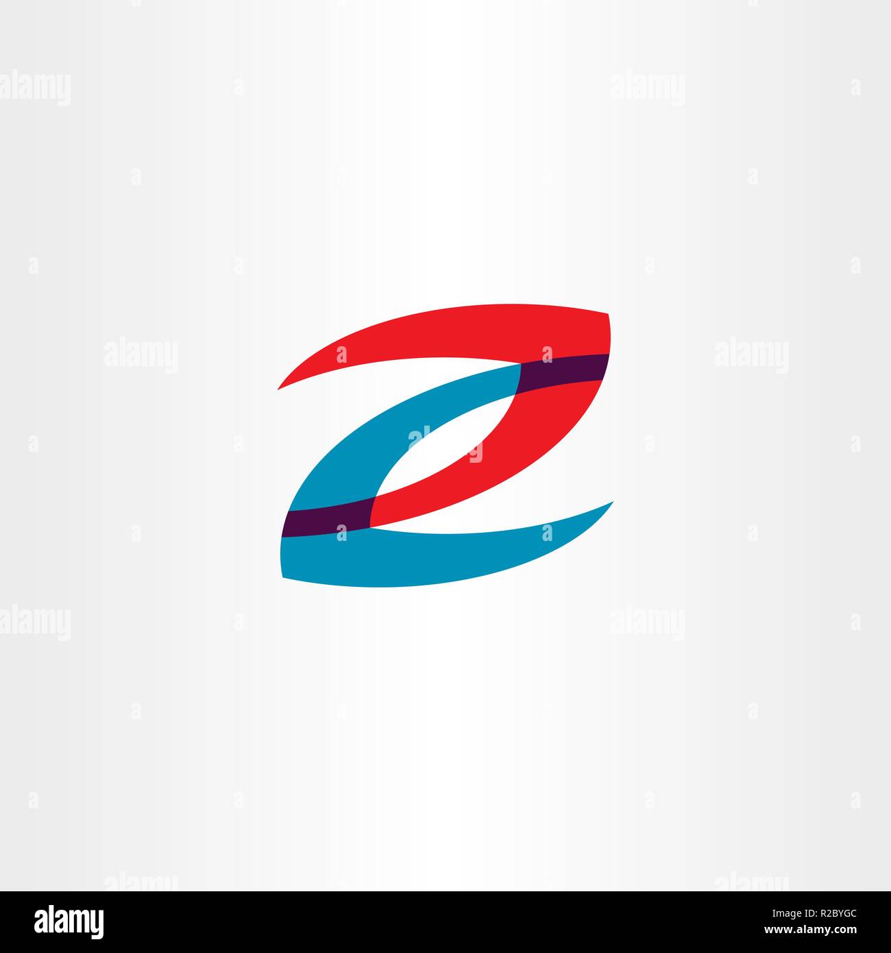 red blue z logo letter symbol icon Stock Vector Image & Art - Alamy
