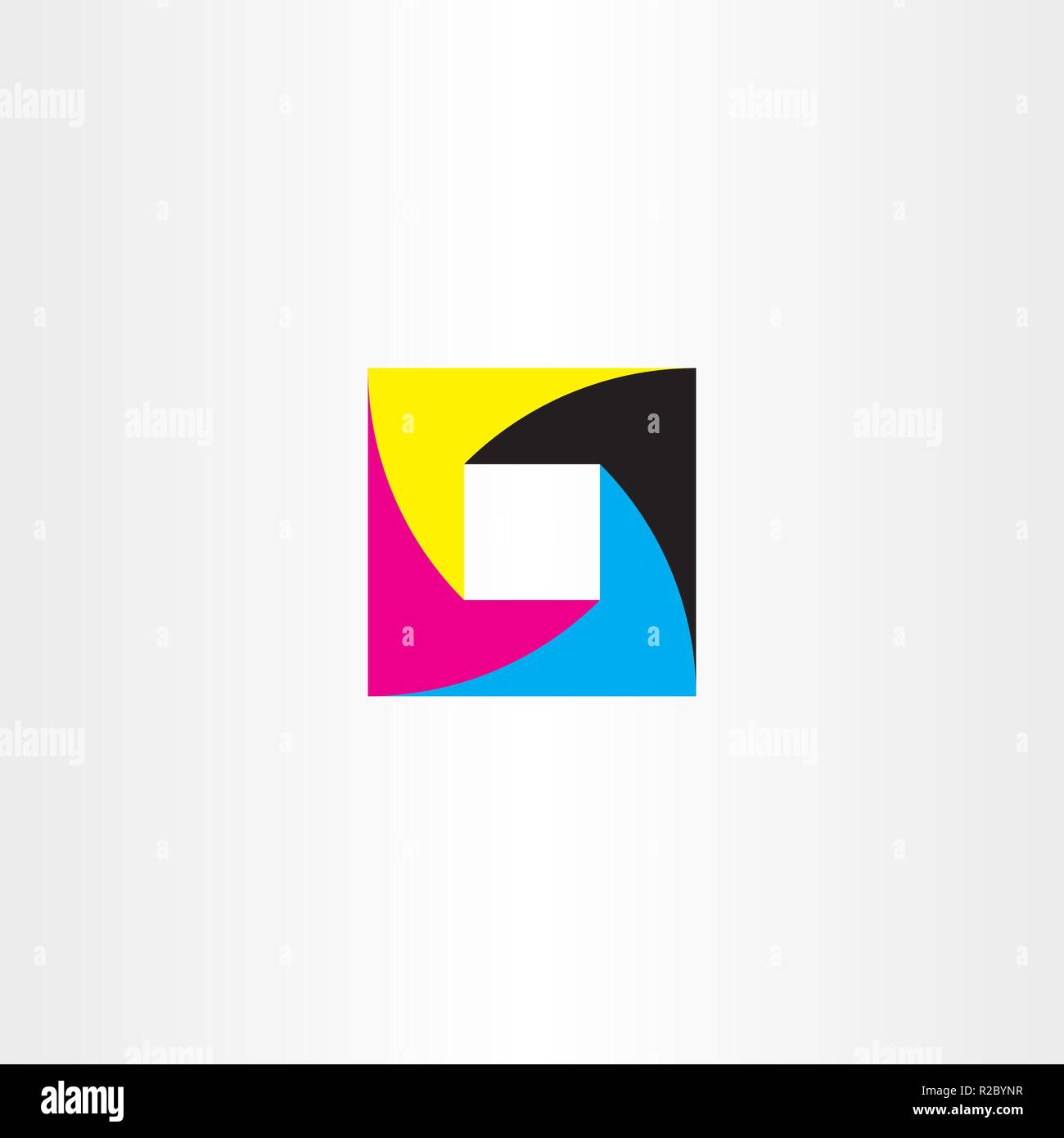 square cmyc printing logo symbol design element Stock Vector Image ...