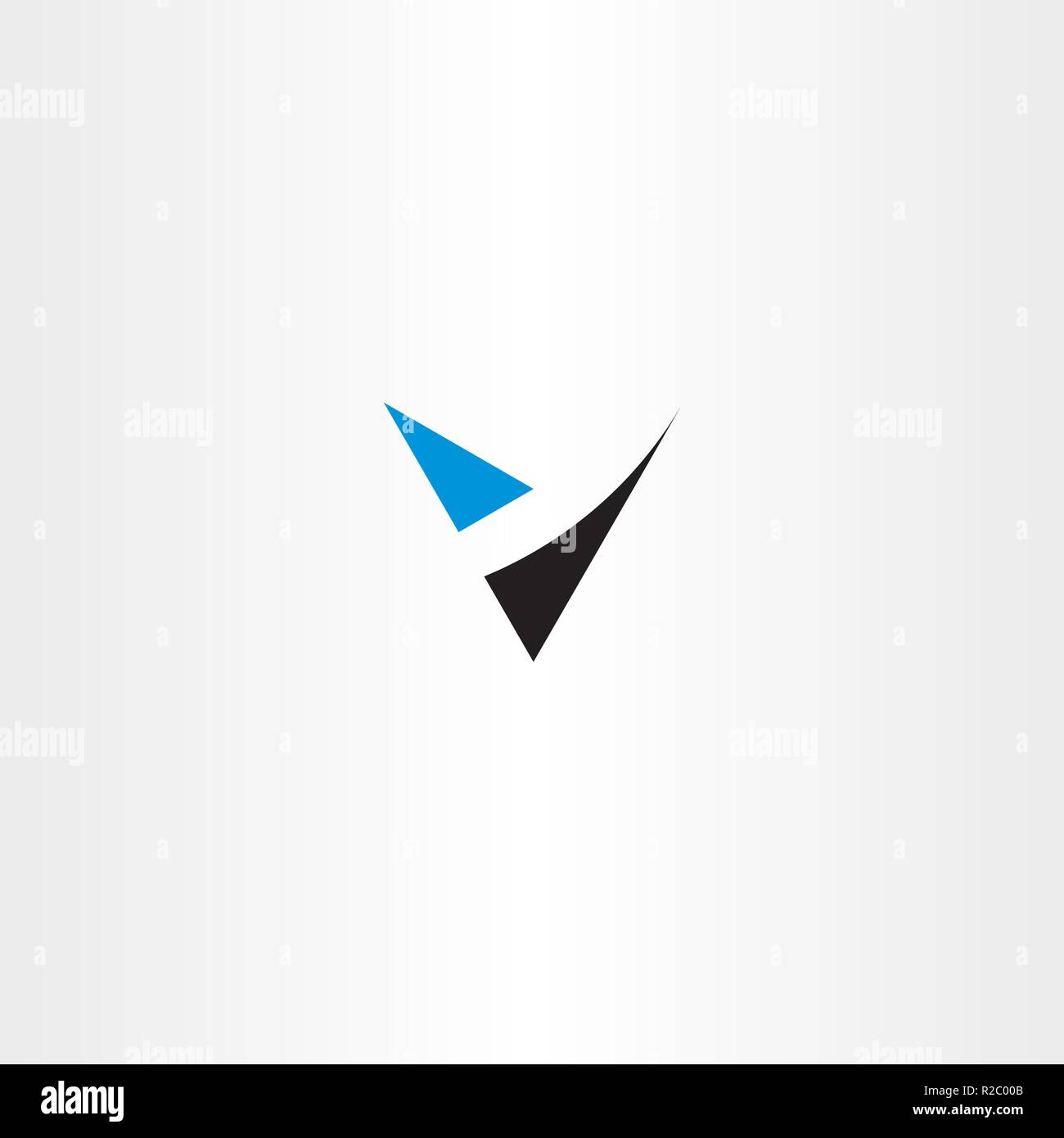 v letter blue black logo icon element sign Stock Vector Image & Art - Alamy