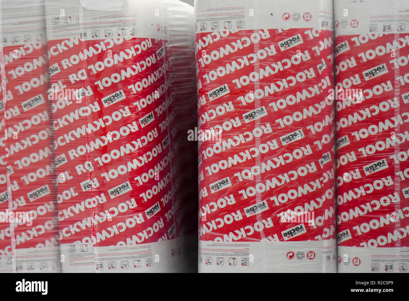 Rockwool packages, Lyon, France Stock Photo - Alamy