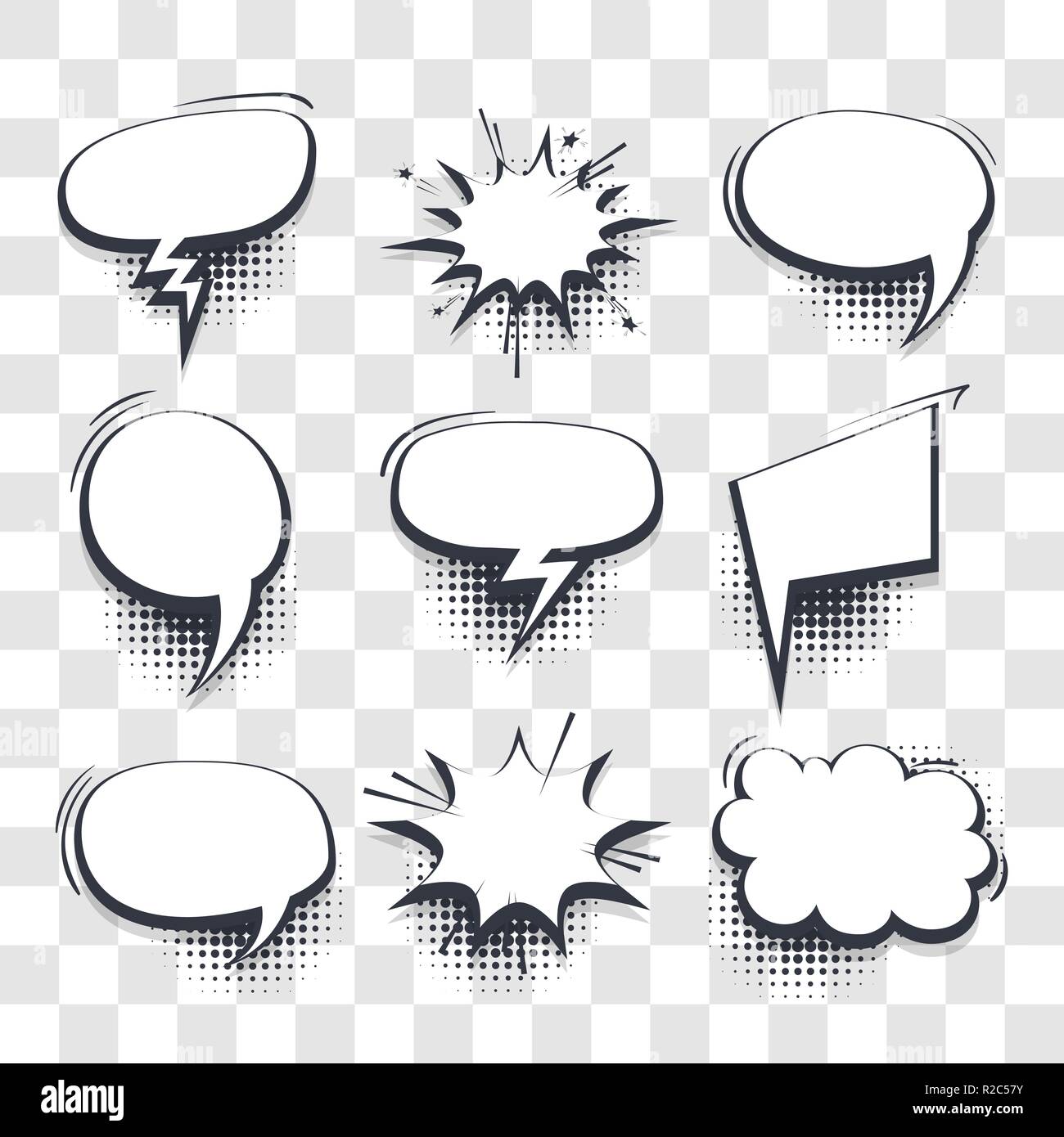 Comic speech bubbles pop art Stock Vector Image & Art - Alamy