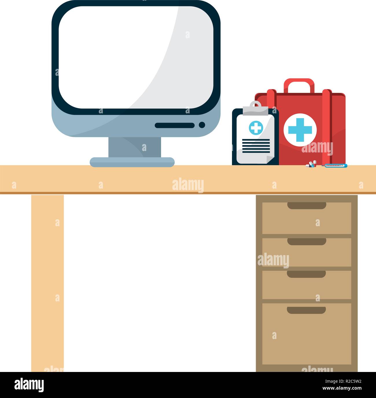 Pharmacy desk Stock Vector Images - Alamy