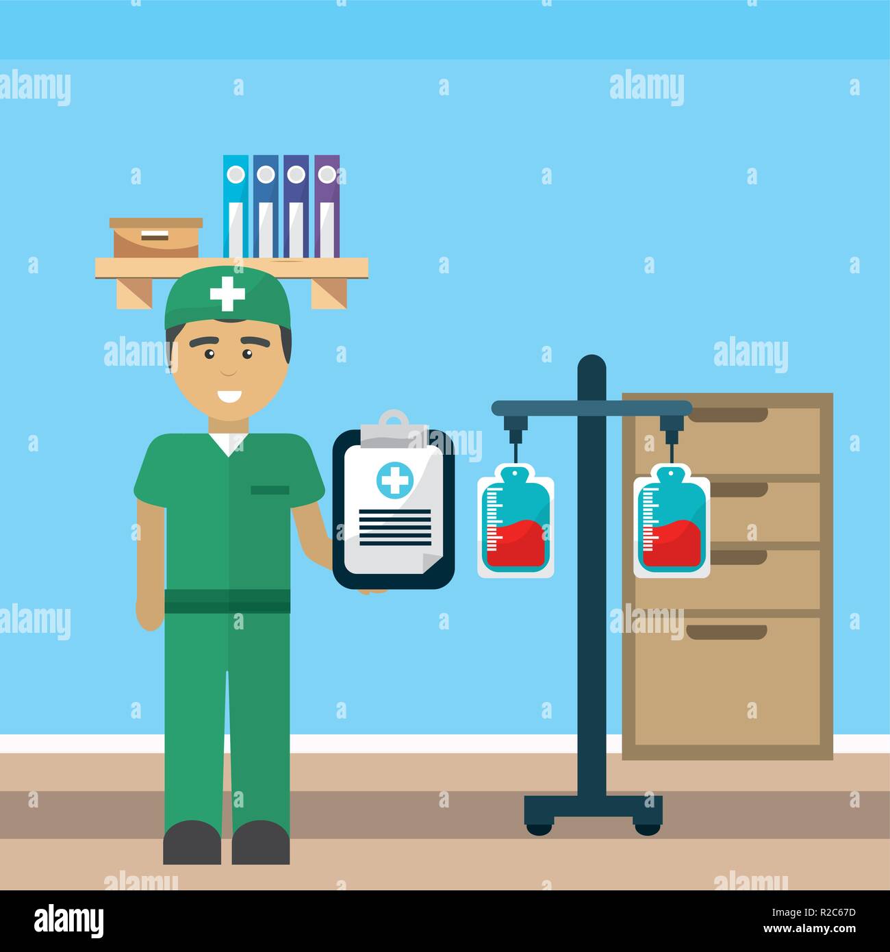 doctor office and blood donation design Stock Vector Image & Art - Alamy