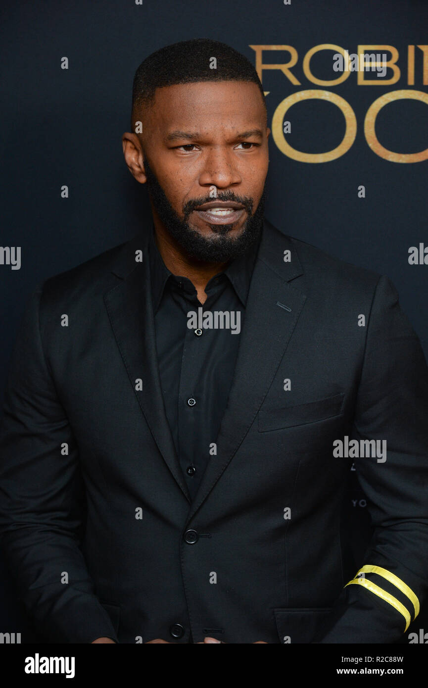 Jamie Foxx attends the 'Robin Hood' New York screening at AMC Lincoln ...