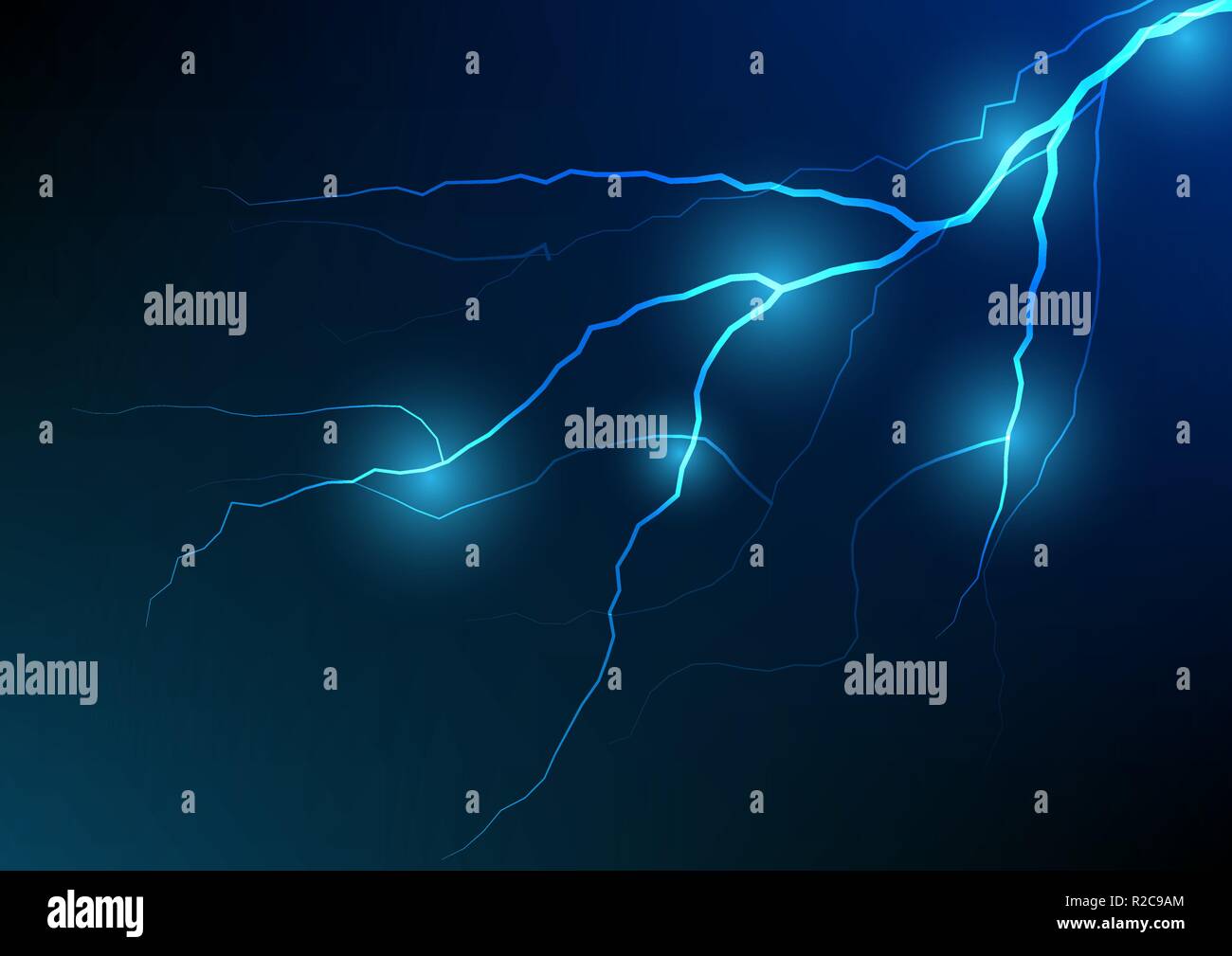 Lightning and thunder bolt effect background, stock vector Stock Vector ...