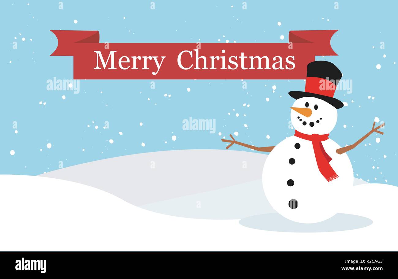 Snowman vector illustration Stock Vector Image & Art - Alamy