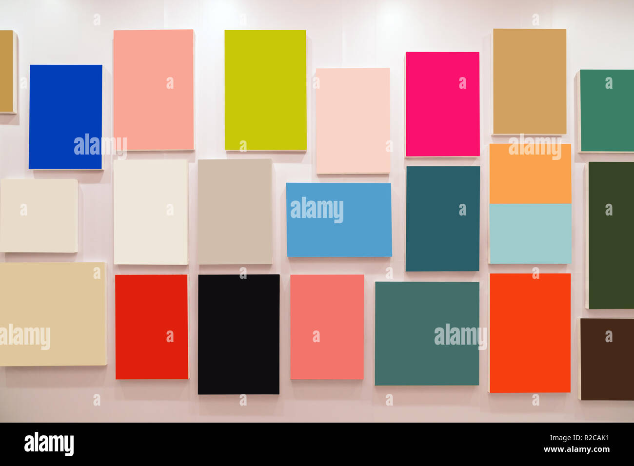 Multicolor Photo frames over the wall background, Interior gallery ...