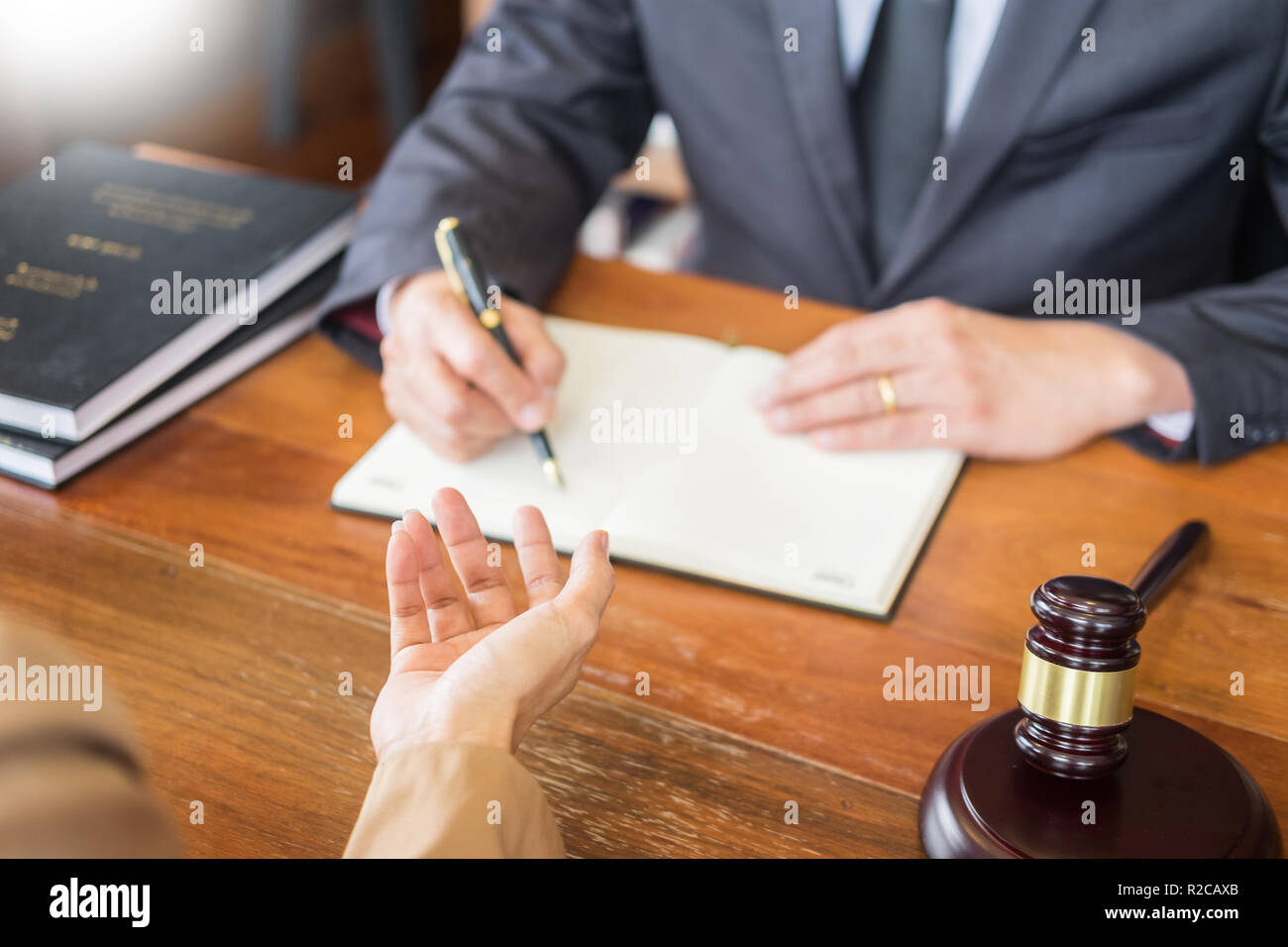 lawyer in office. Counseling and giving advice about legal legislation ...