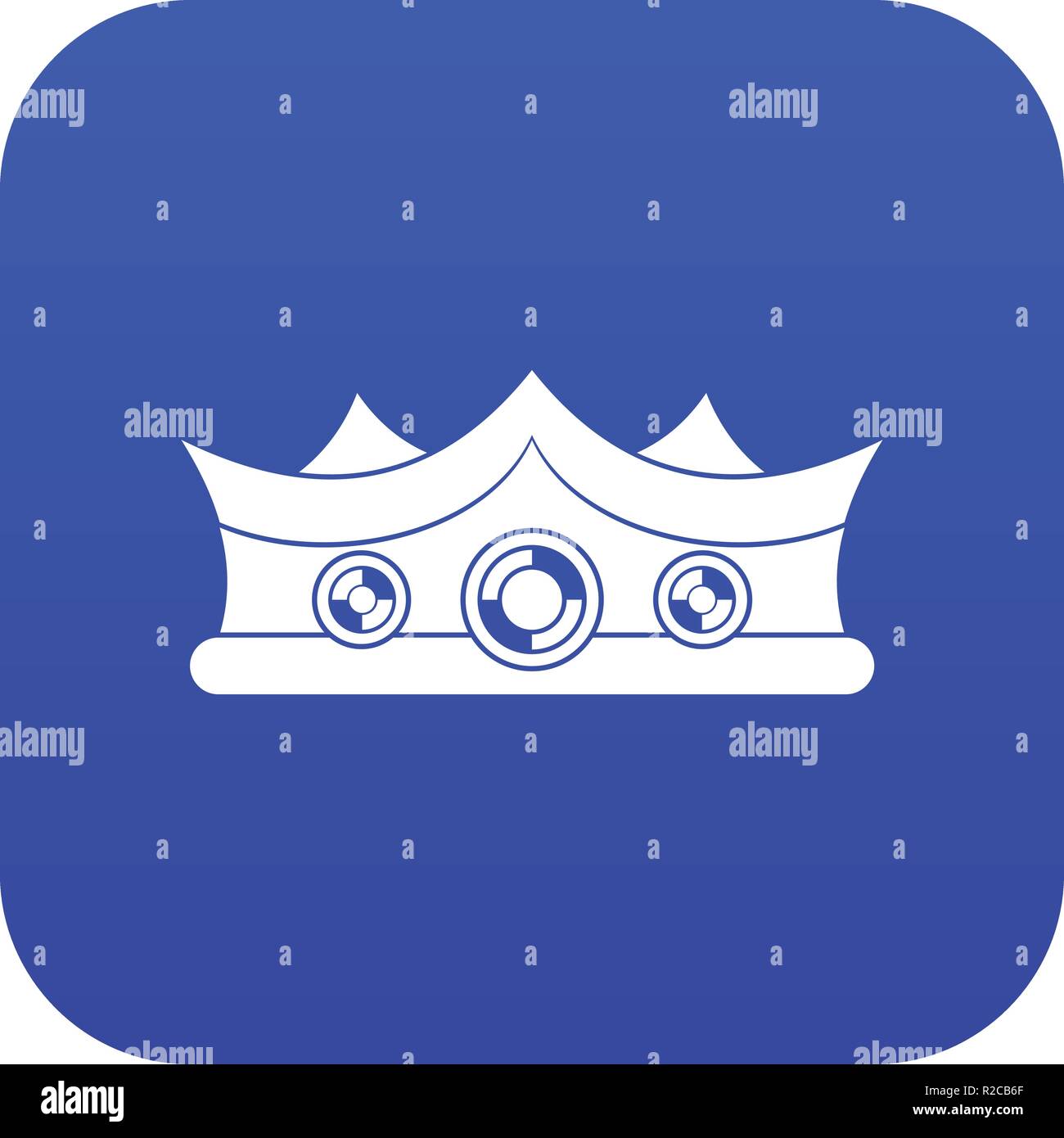 King crown icon digital blue Stock Vector Image & Art - Alamy