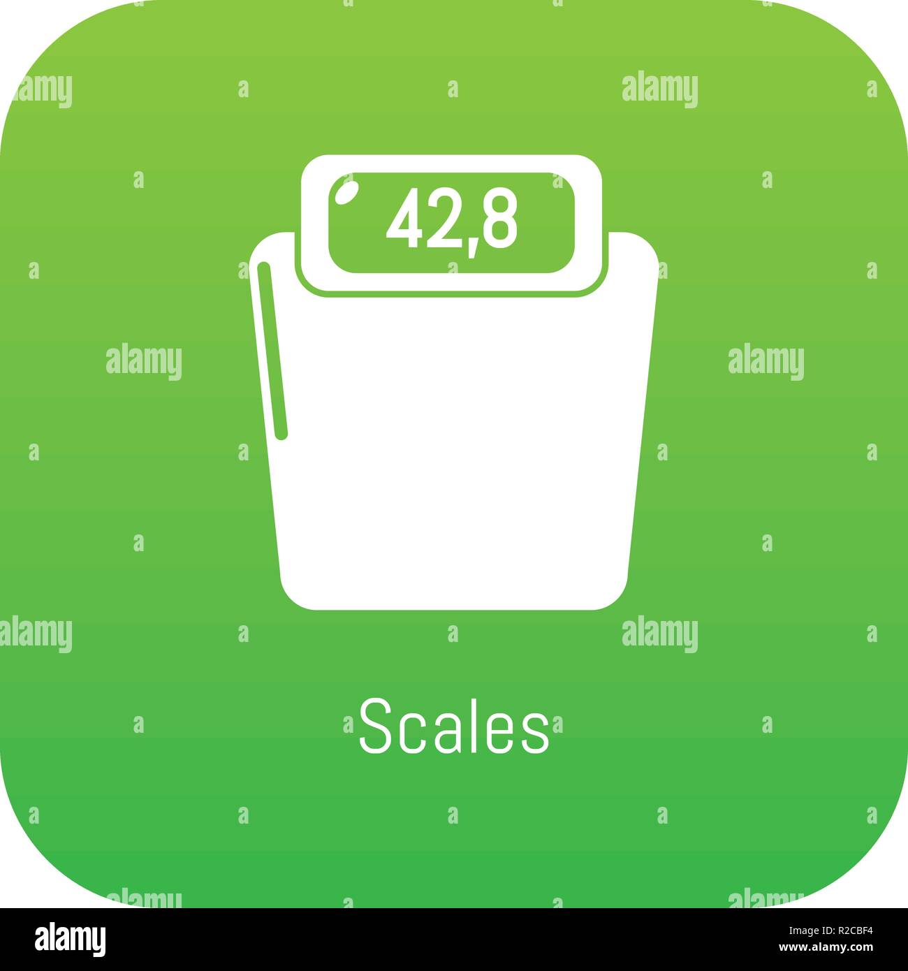 Scales icon green vector Stock Vector Image & Art - Alamy