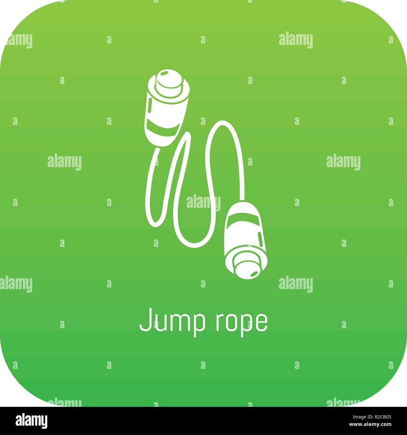 Jump rope icon green vector Stock Vector Image & Art - Alamy