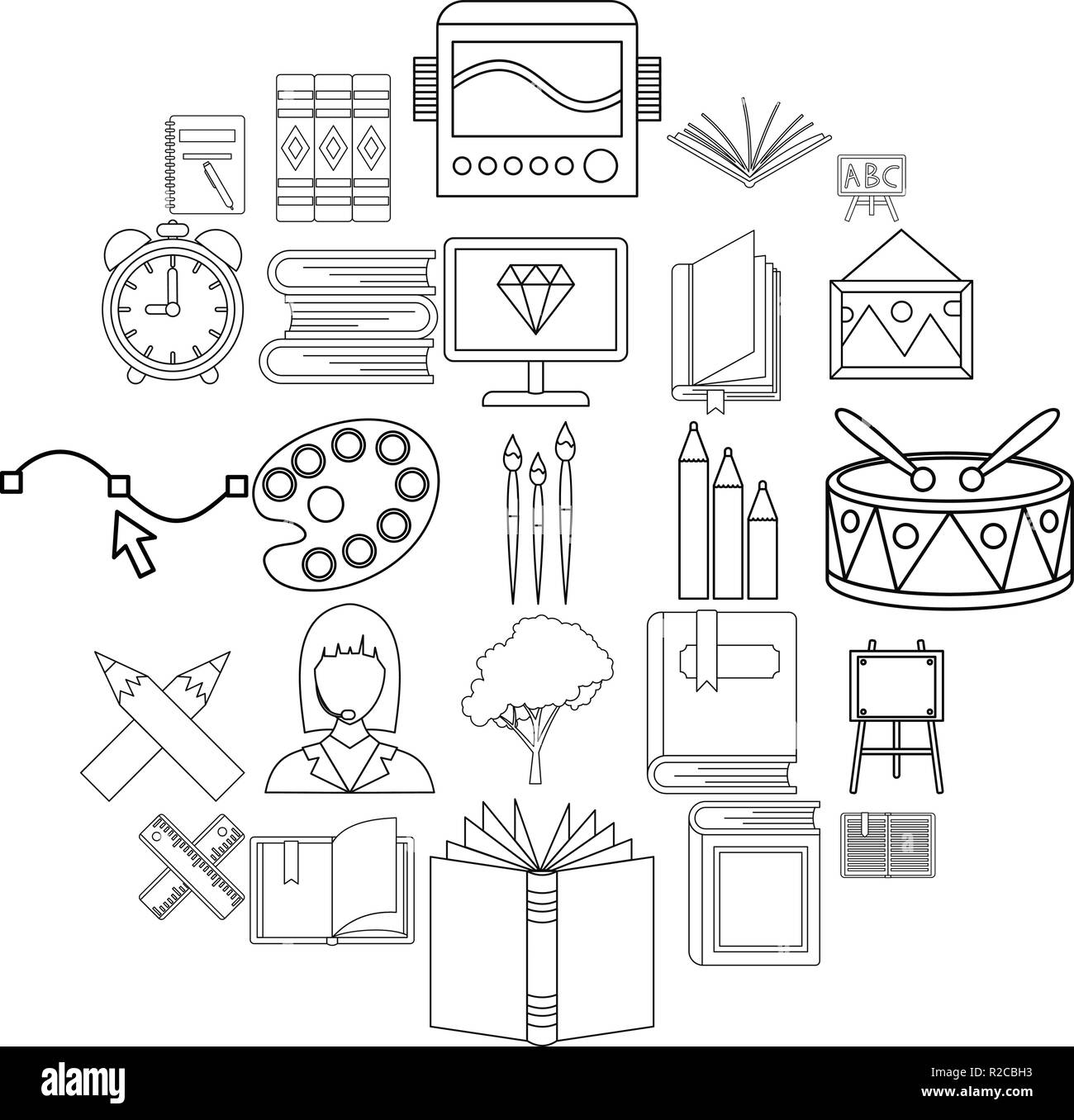 Effective learning icons set, outline style Stock Vector Image & Art - Alamy