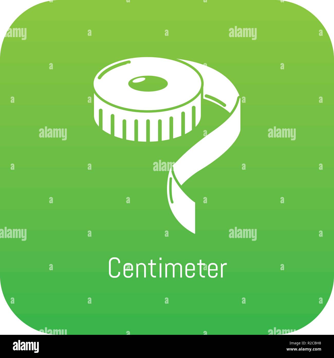Centimeter icon green vector Stock Vector Image & Art - Alamy