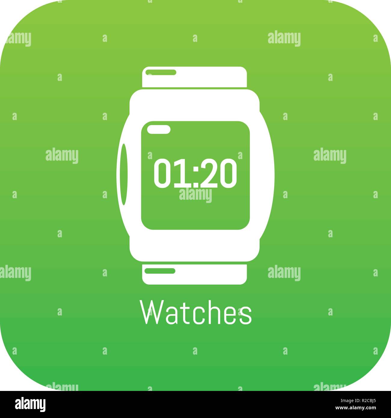Watches icon green vector Stock Vector Image & Art - Alamy