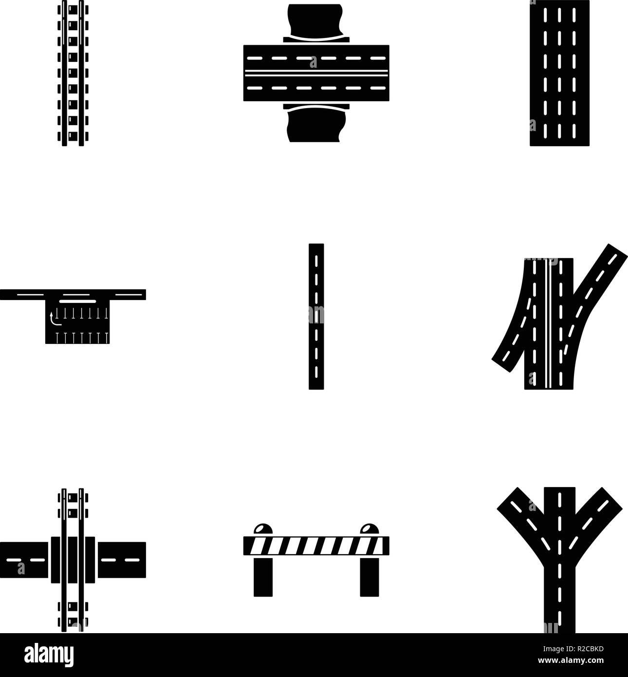 Access road icons set, simple style Stock Vector Image & Art - Alamy