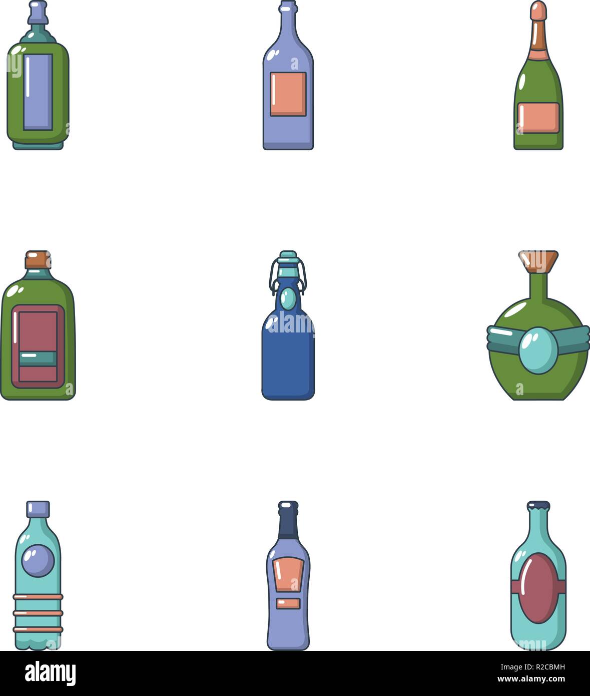 Blister icons set, flat style Stock Vector Image & Art - Alamy