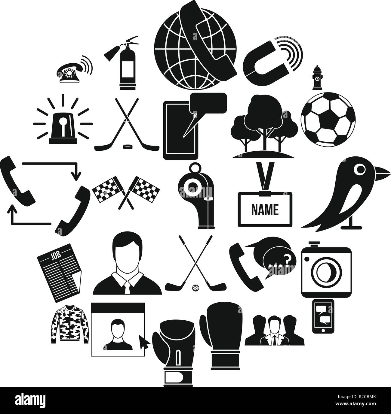 Team game icons set, simple style Stock Vector Image & Art - Alamy