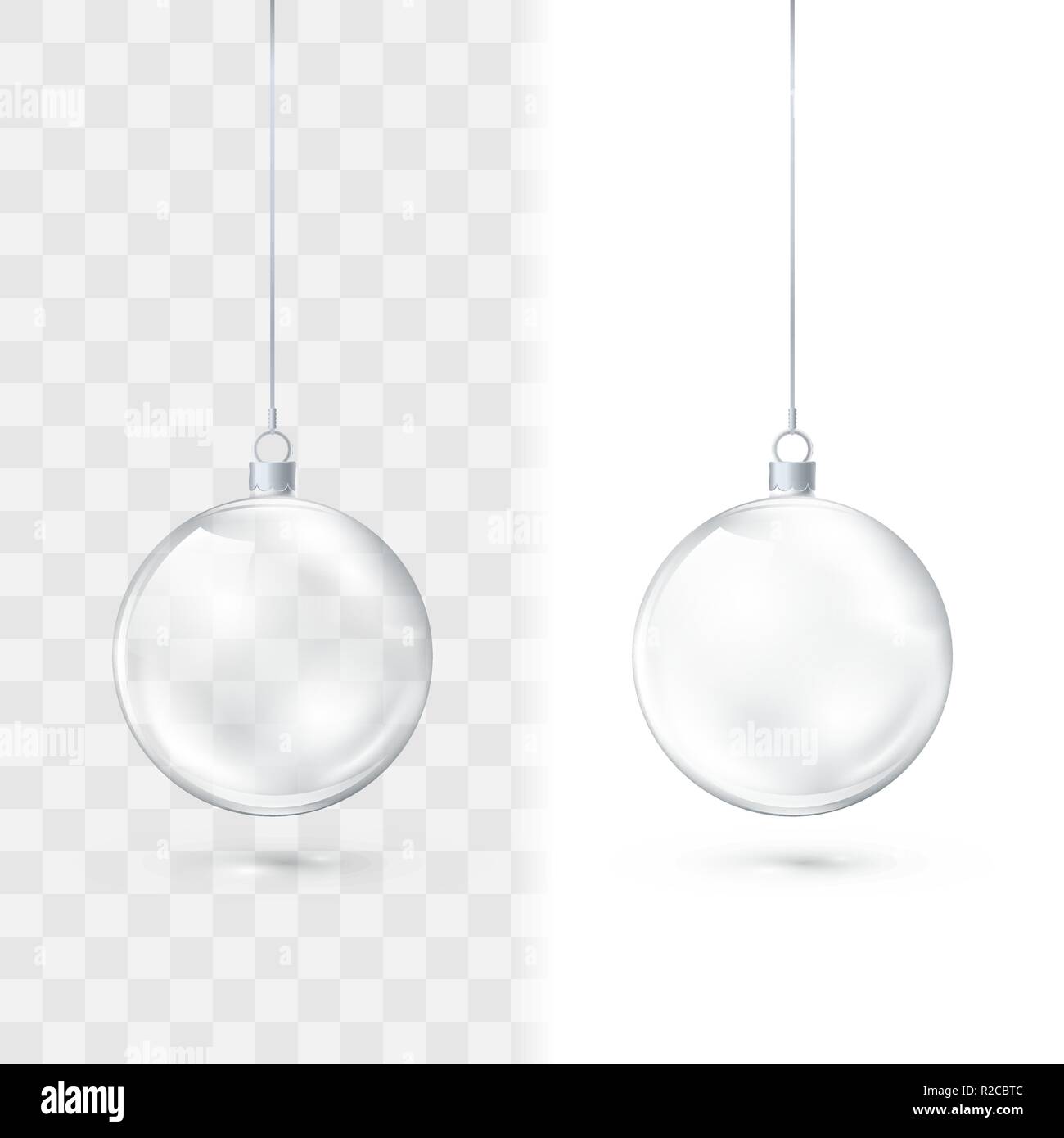 Clear glass ball on Stock Vector Images - Alamy