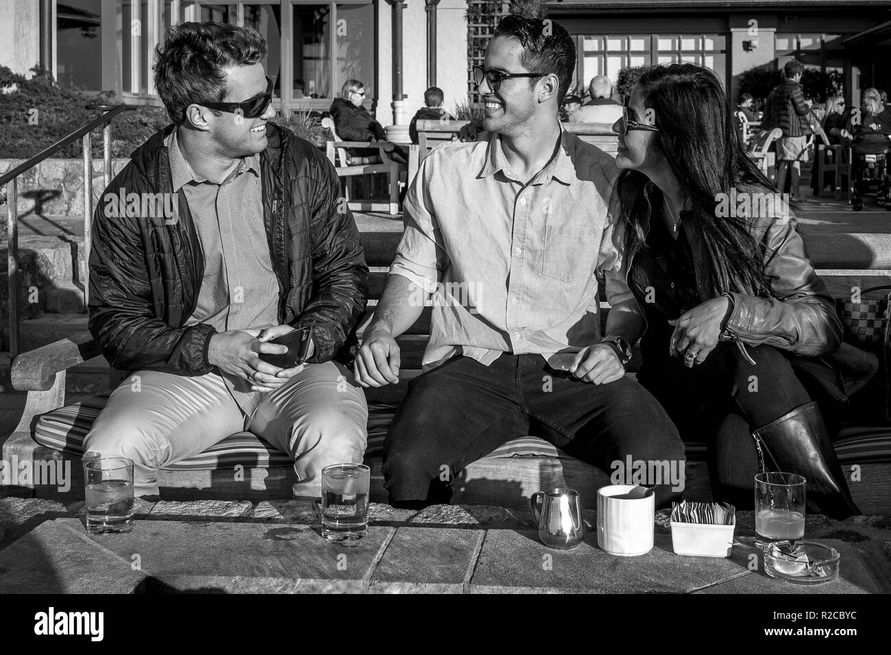 Hispanic american family Black and White Stock Photos & Images - Alamy