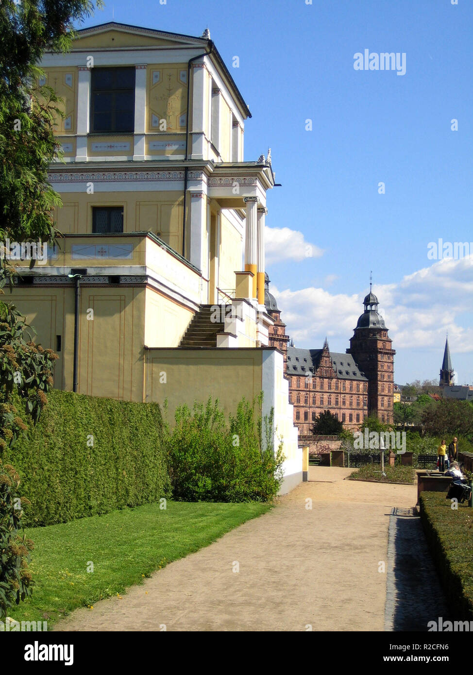 aschaffenburg pompejanum and castle Stock Photo - Alamy