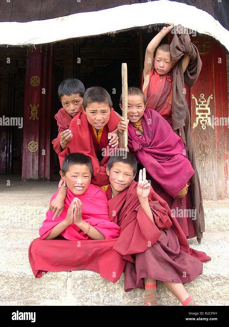 Red cowls hi-res stock photography and images - Alamy