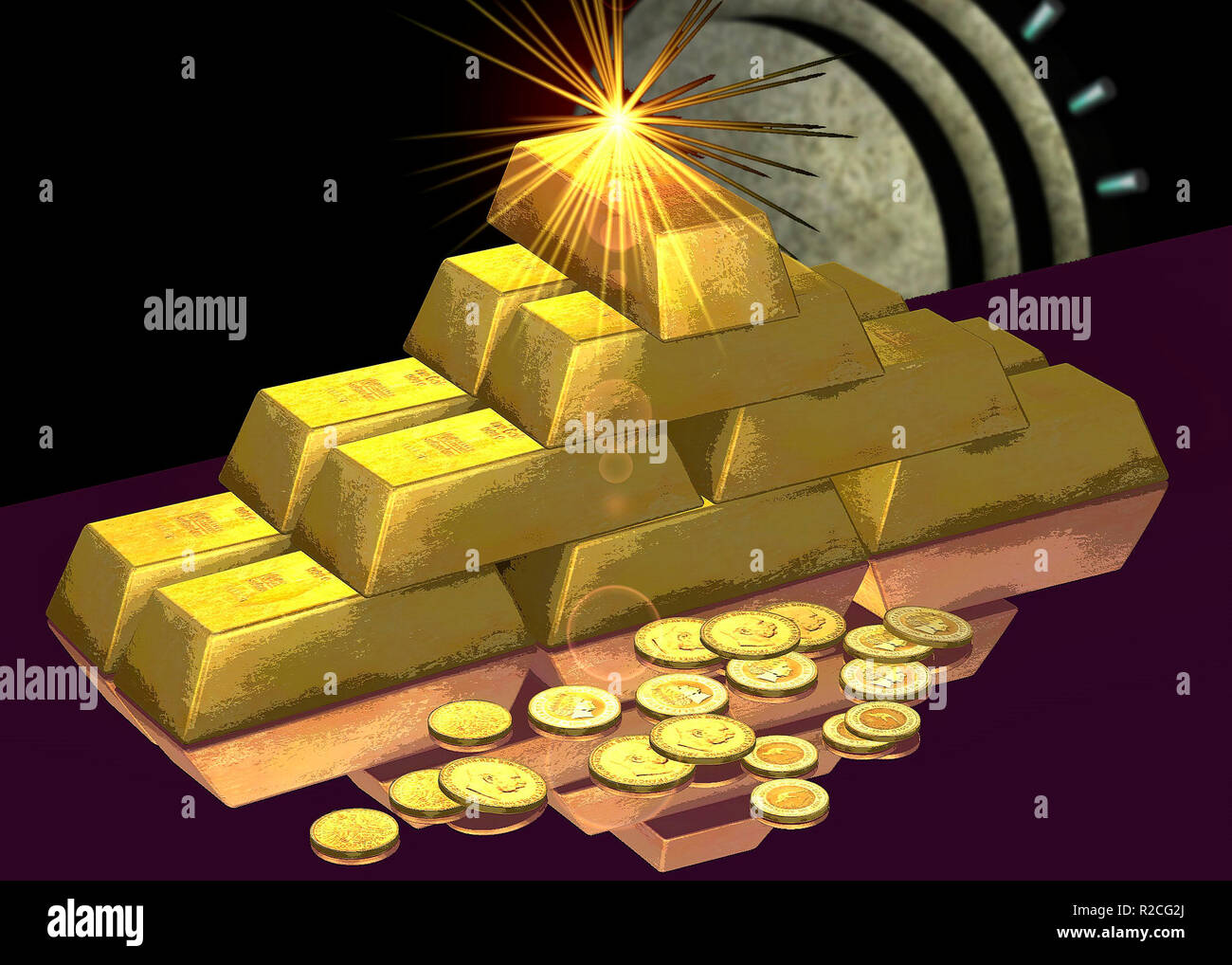 Gold bar vault hi-res stock photography and images - Alamy