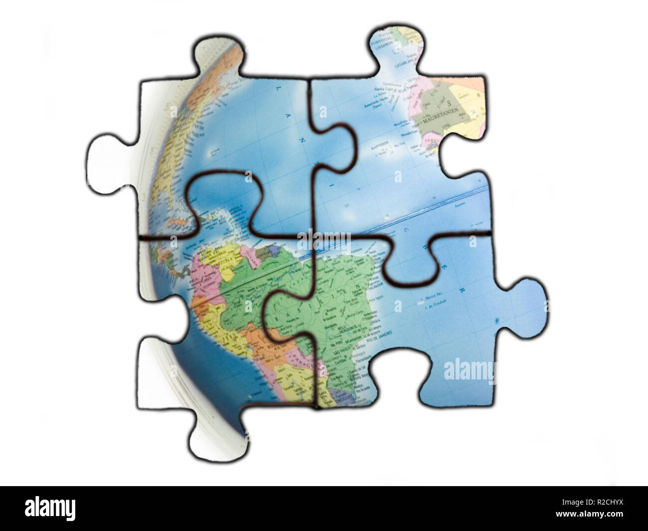 Four part map hi-res stock photography and images - Alamy