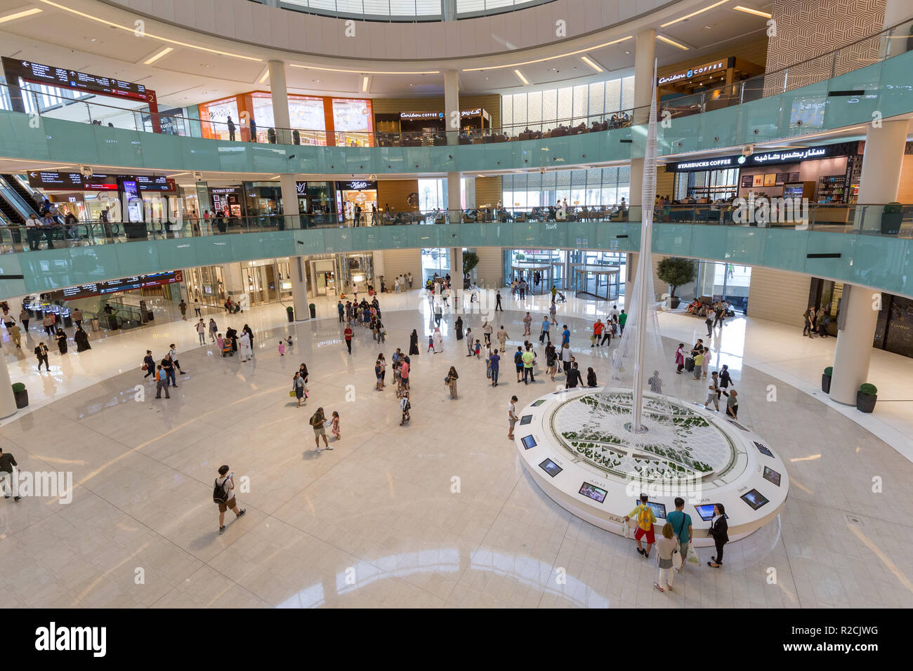 Grand Atrium inside Dubai Mall Stock Photo - Alamy