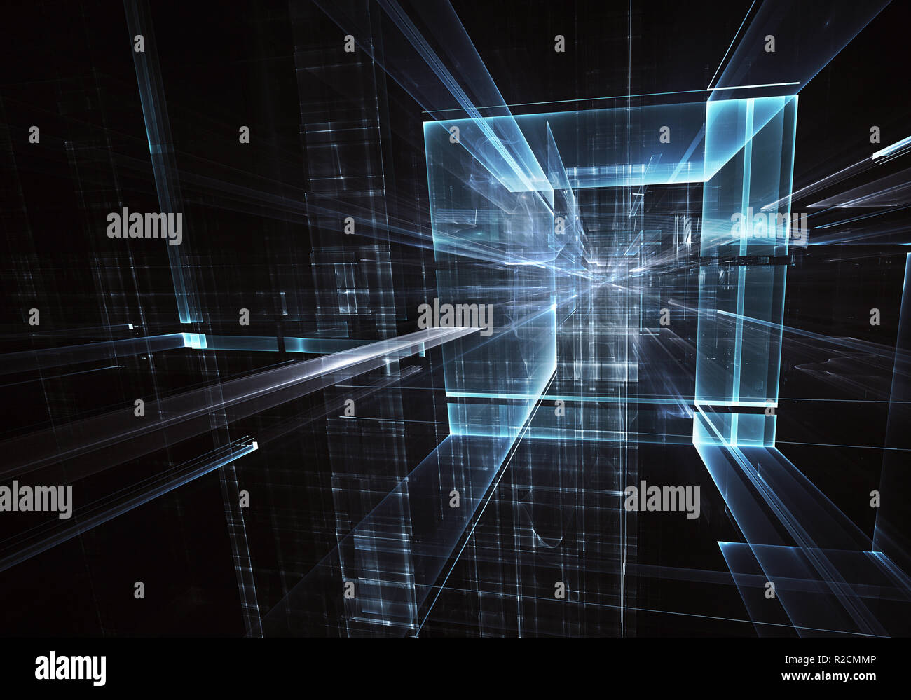 Computer generated abstract tehnology image. Three-dimensional 3D ...