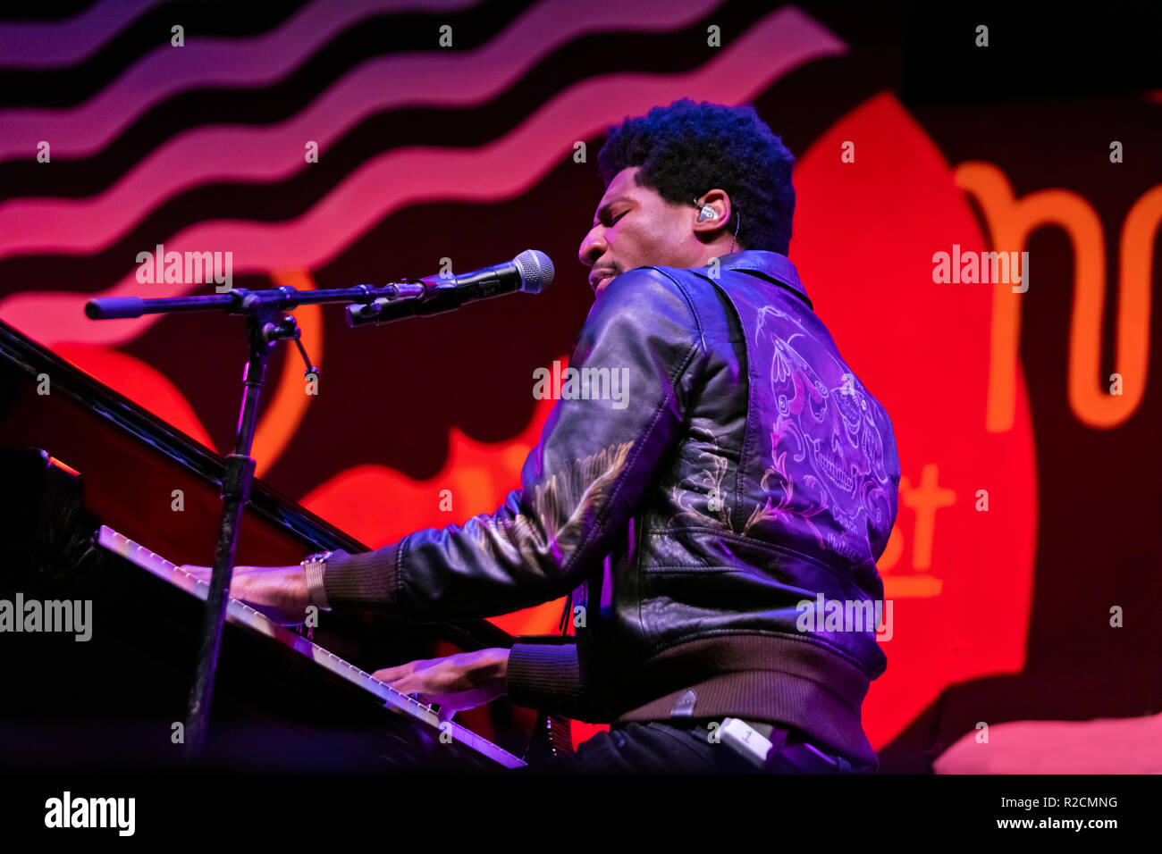 JON BATISTE WITH THE DAP-KINGS performing on the main stage at the 61st ...