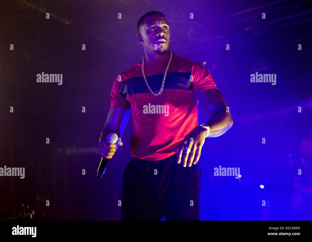 Bugzy Malone performs at Liverpool O2 Academy Featuring: Bugzy Malone ...