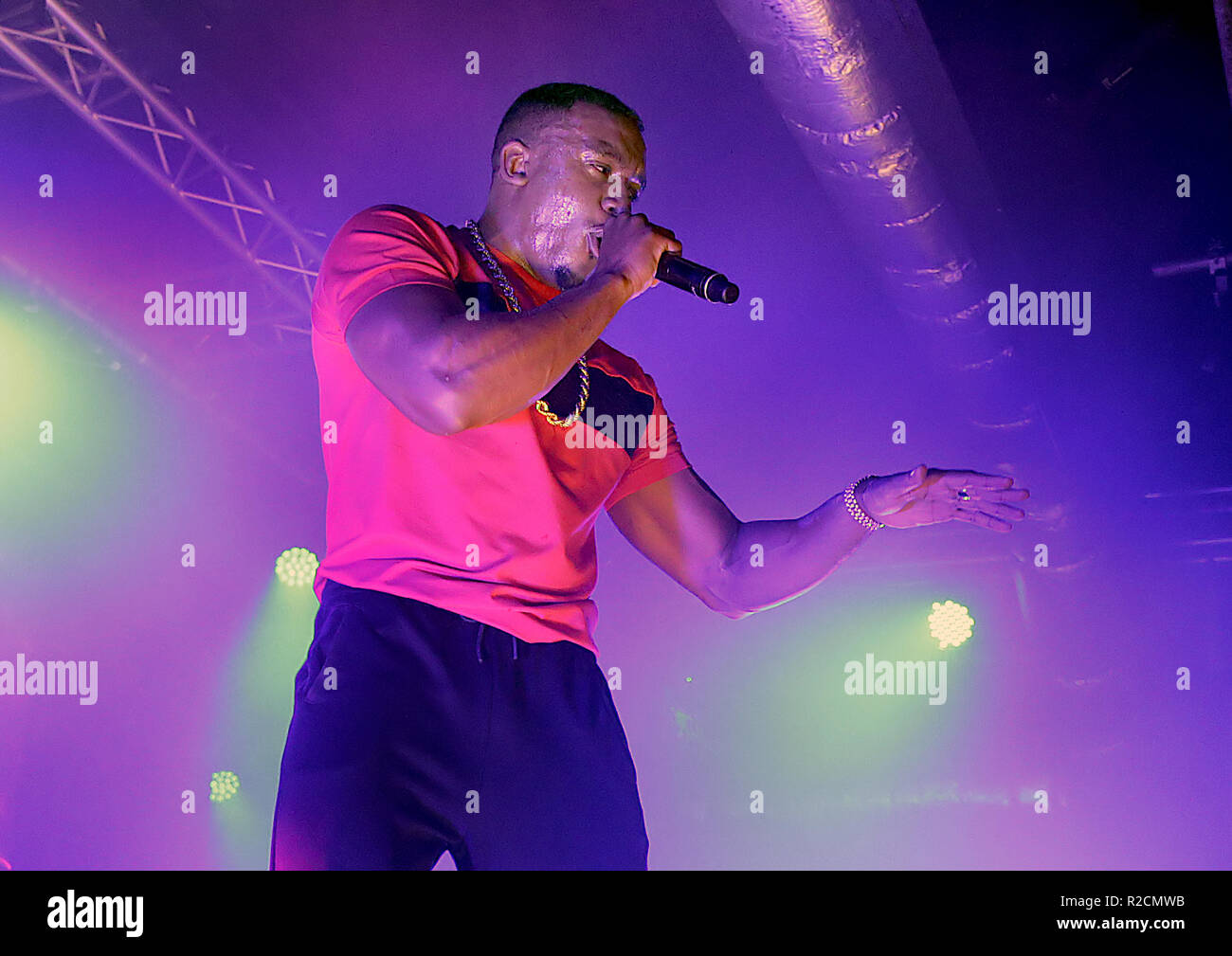 Bugzy Malone performs at Liverpool O2 Academy Featuring: Bugzy Malone ...