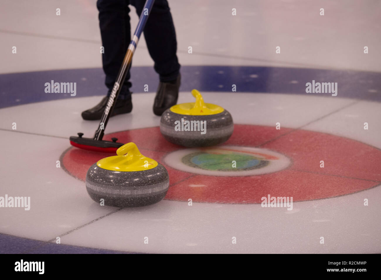 Playing curling ice hi-res stock photography and images - Alamy