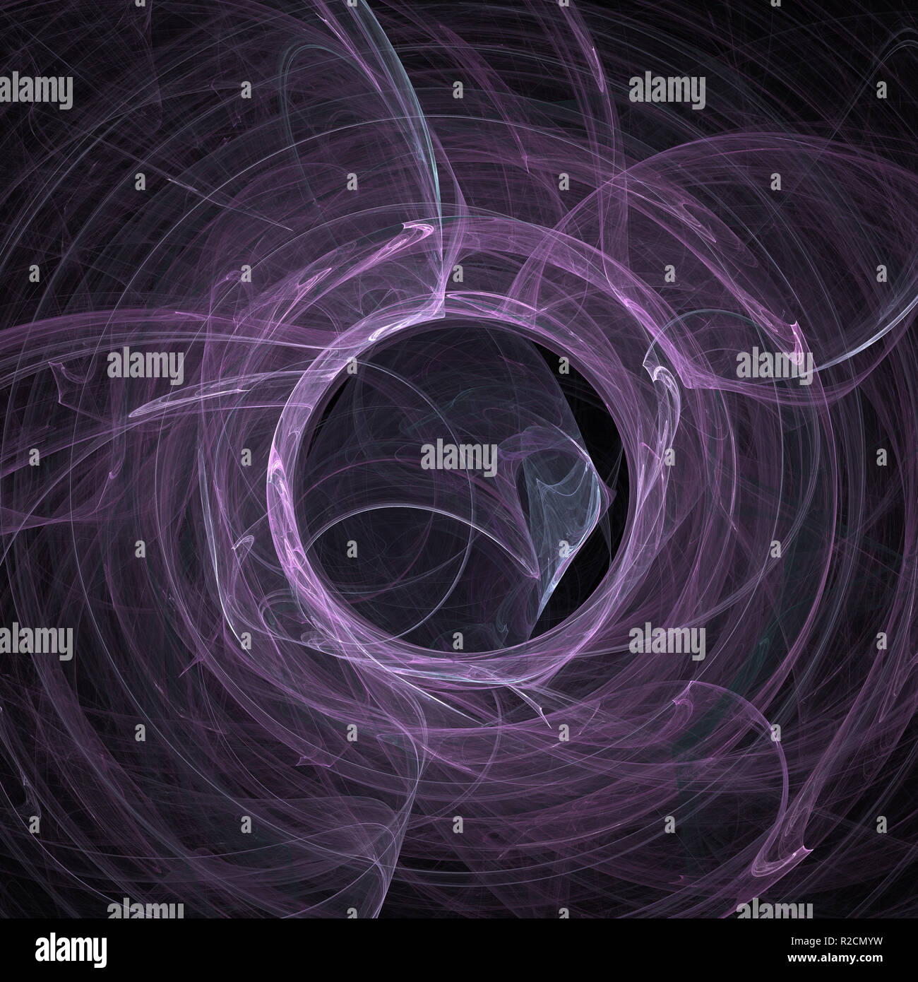 Pink and white mix smoke helix clouds curves futuristic fractal digital ...