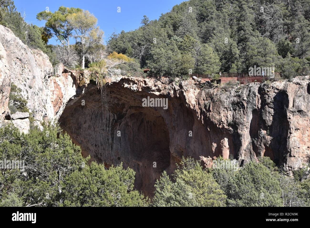 View from Tonto Natural Bridge State Park in Payson Arizona Stock Photo ...