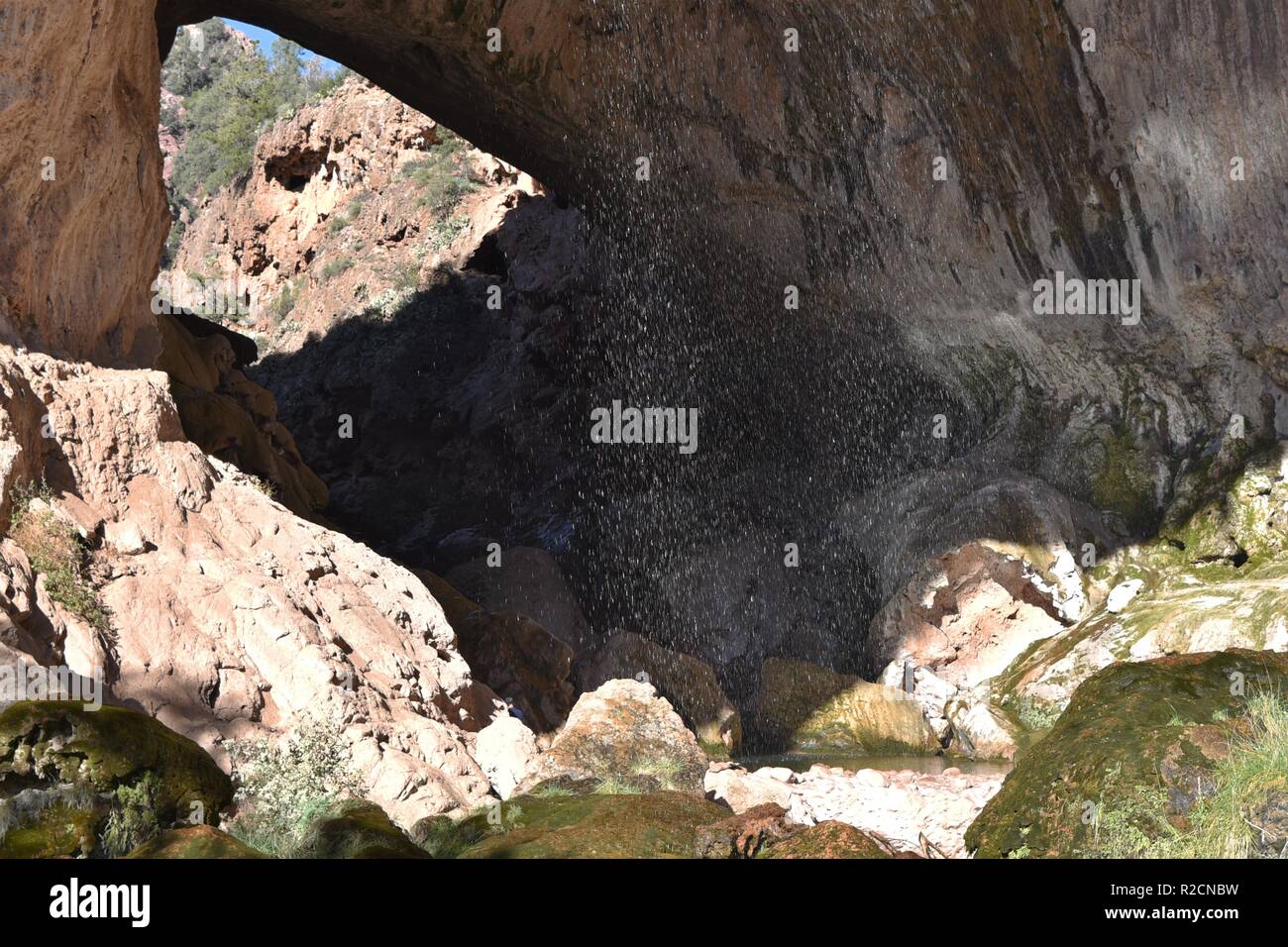 View from Tonto Natural Bridge State Park in Payson Arizona Stock Photo ...
