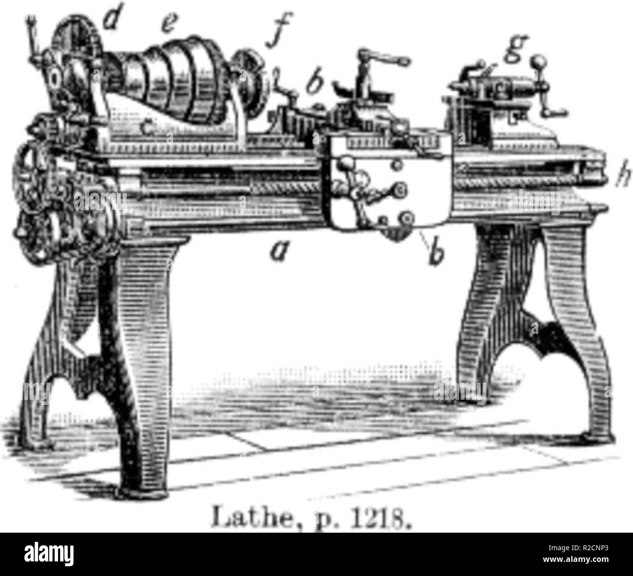A metalworking lathe from 1911 Stock Photo - Alamy