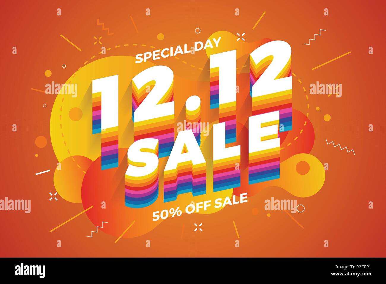 12.12 Shopping day sale banner background. 12 December sale poster ...