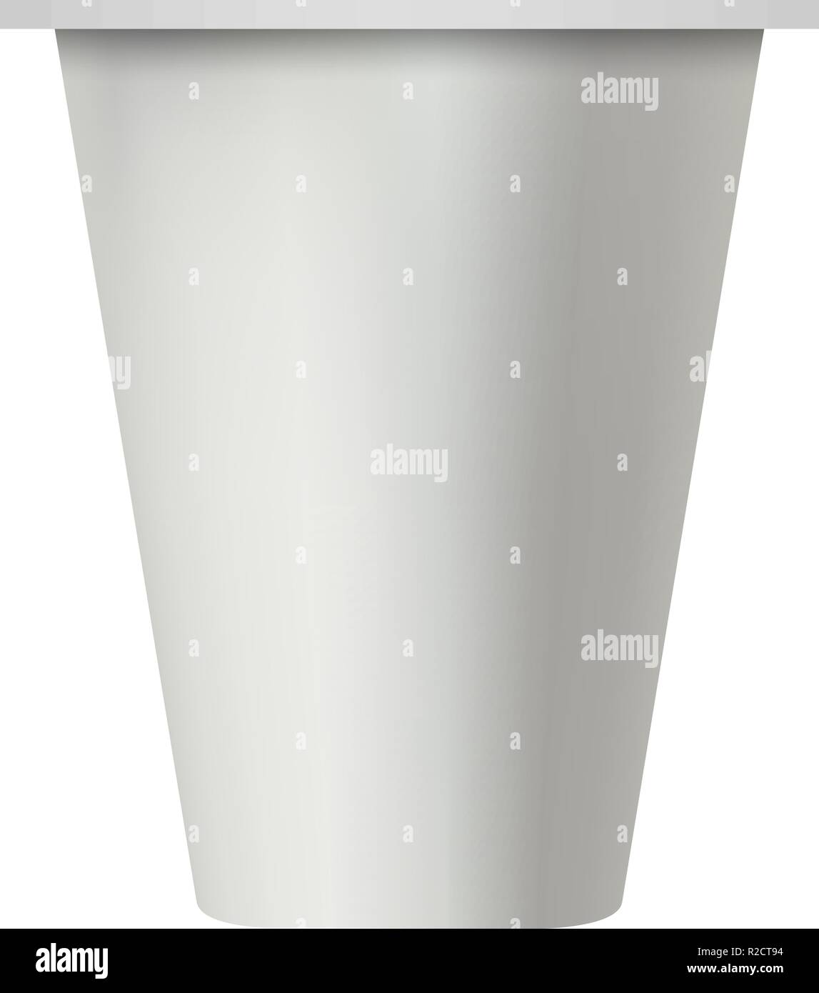 Round yogurt box mockup. Realistic illustration of round yogurt box ...