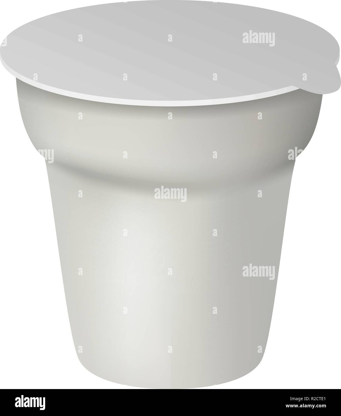 Yogurt box mockup. Realistic illustration of yogurt box vector mockup ...