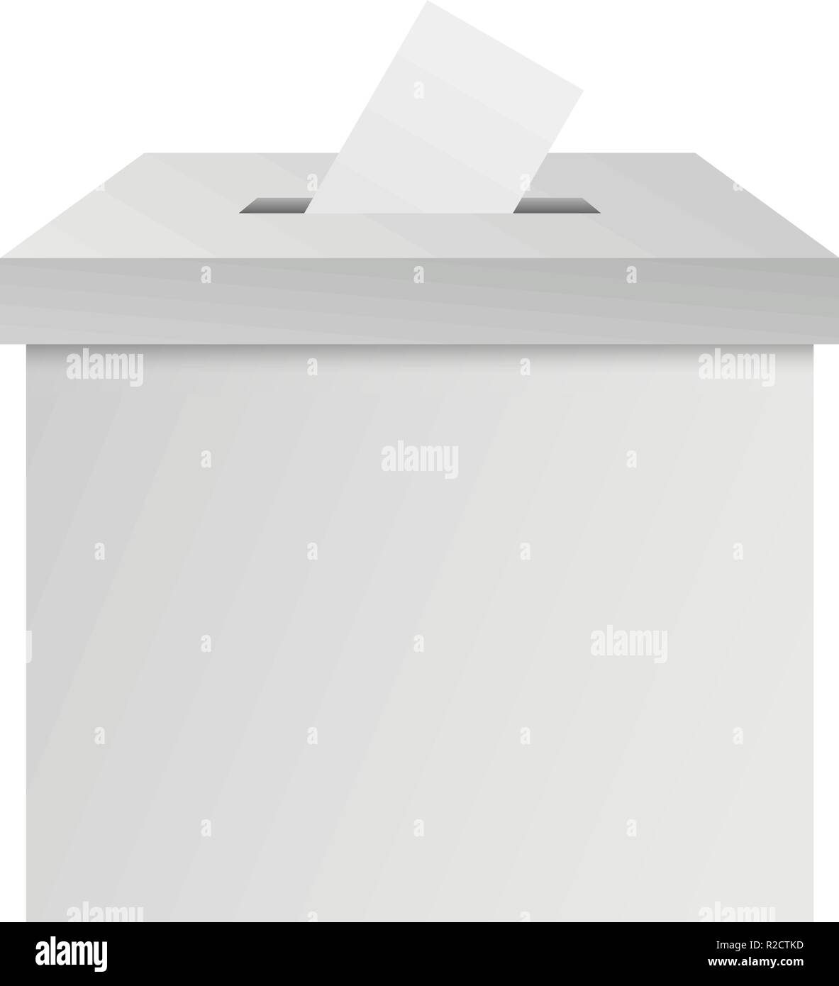 White election box mockup. Realistic illustration of white election box ...