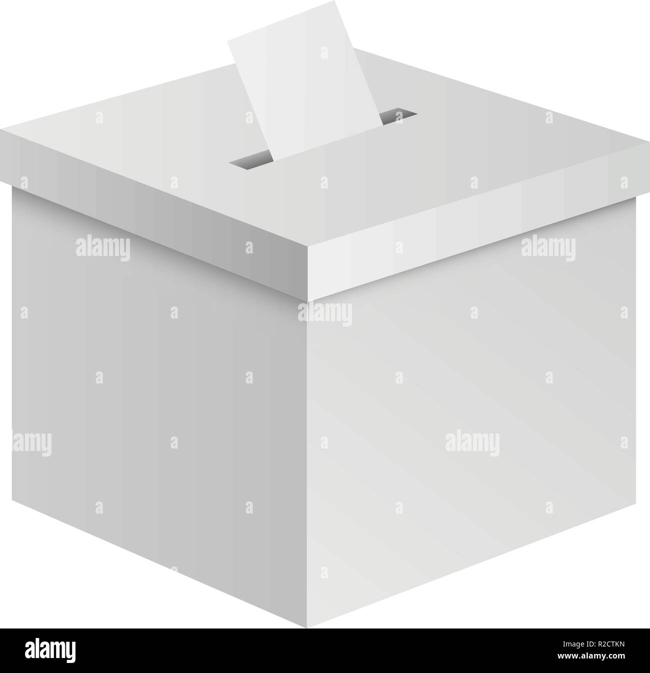 Election box mockup. Realistic illustration of election box vector ...