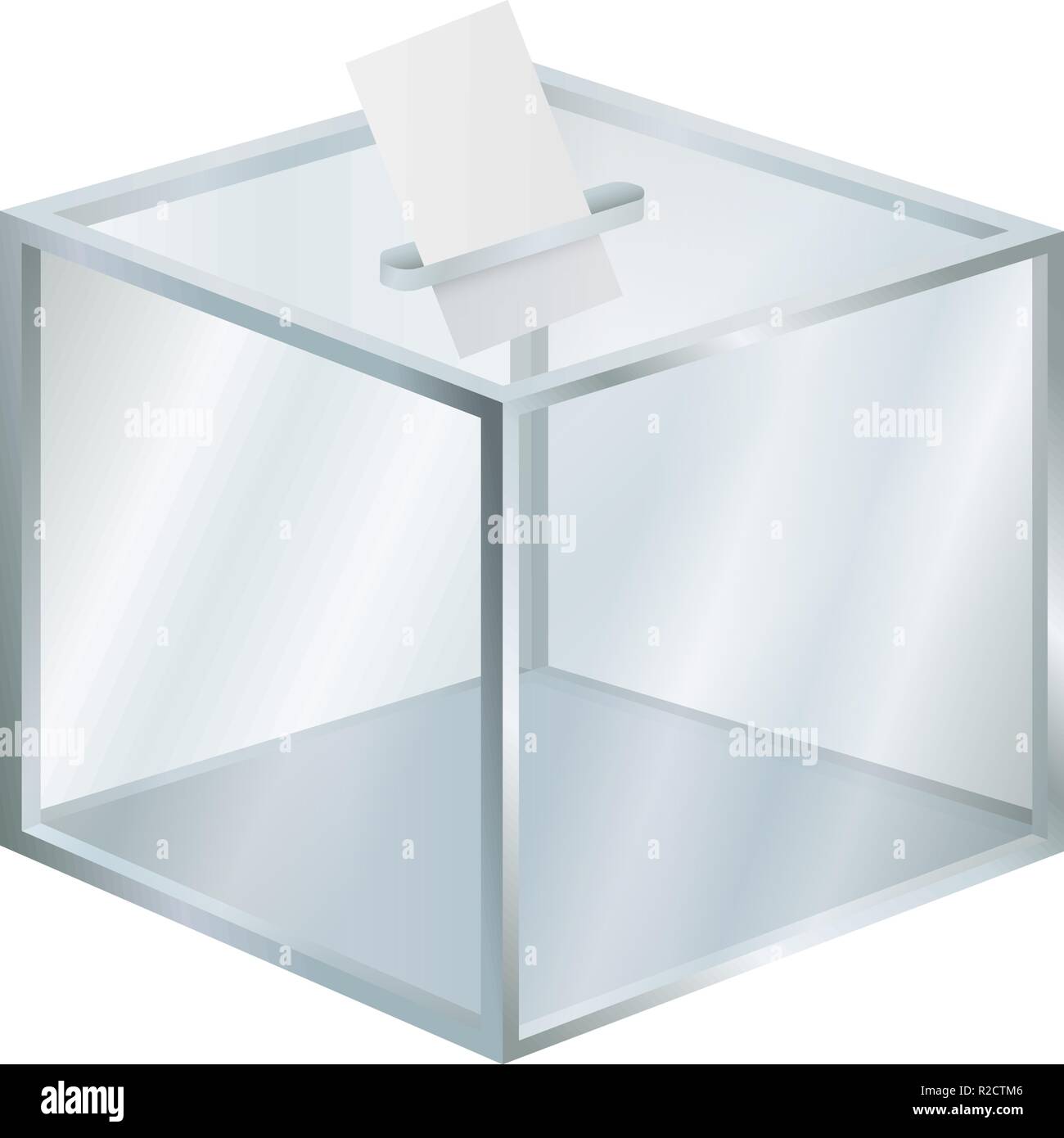 Empty election box mockup. Realistic illustration of empty election box ...