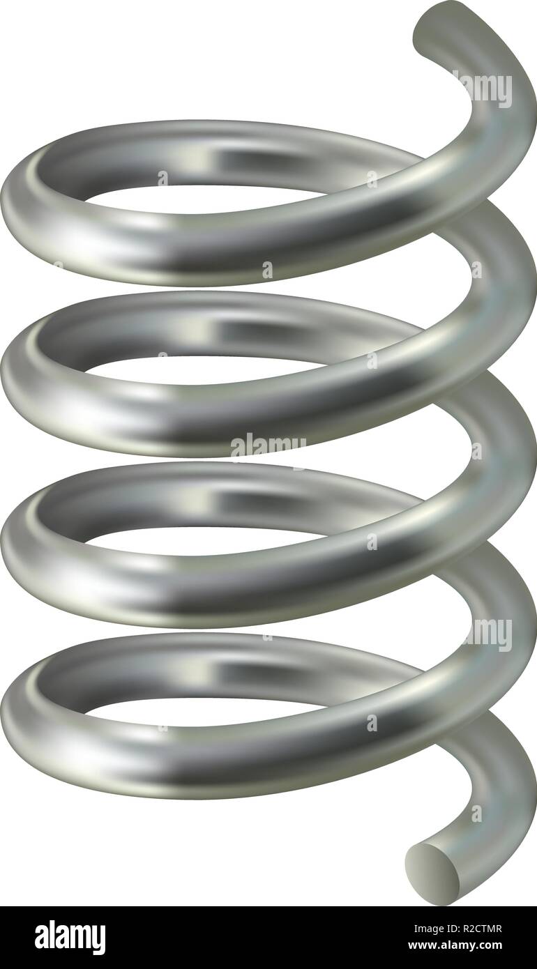 Grey spiral cable mockup. Realistic illustration of grey spiral cable ...