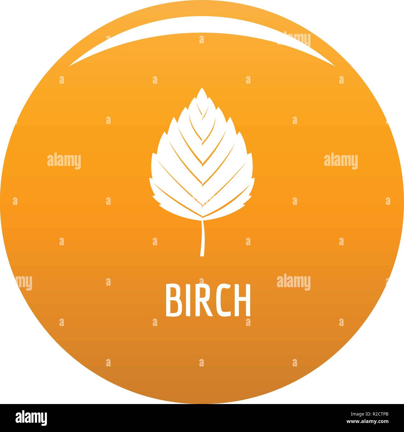 Birch leaf icon. Simple illustration of birch leaf vector icon for any ...