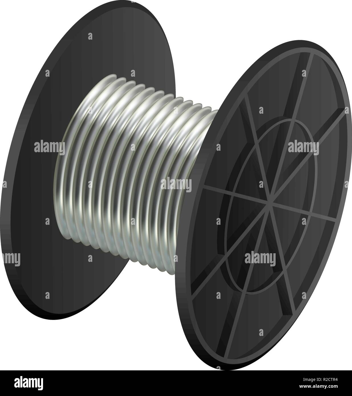 Cable coil mockup. Realistic illustration of cable coil vector mockup ...