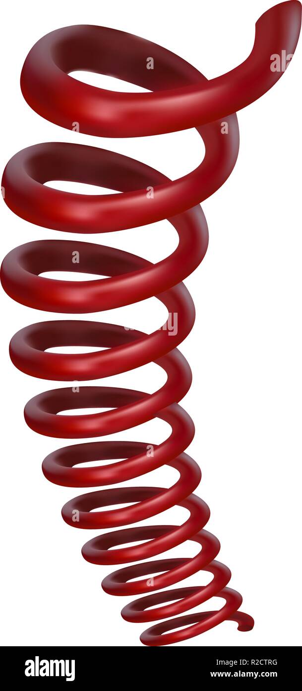 Telephone spring cable mockup. Realistic illustration of telephone ...