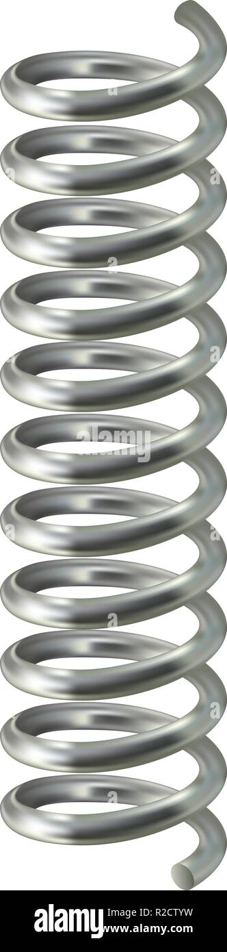 Spring cable mockup. Realistic illustration of spring cable vector ...