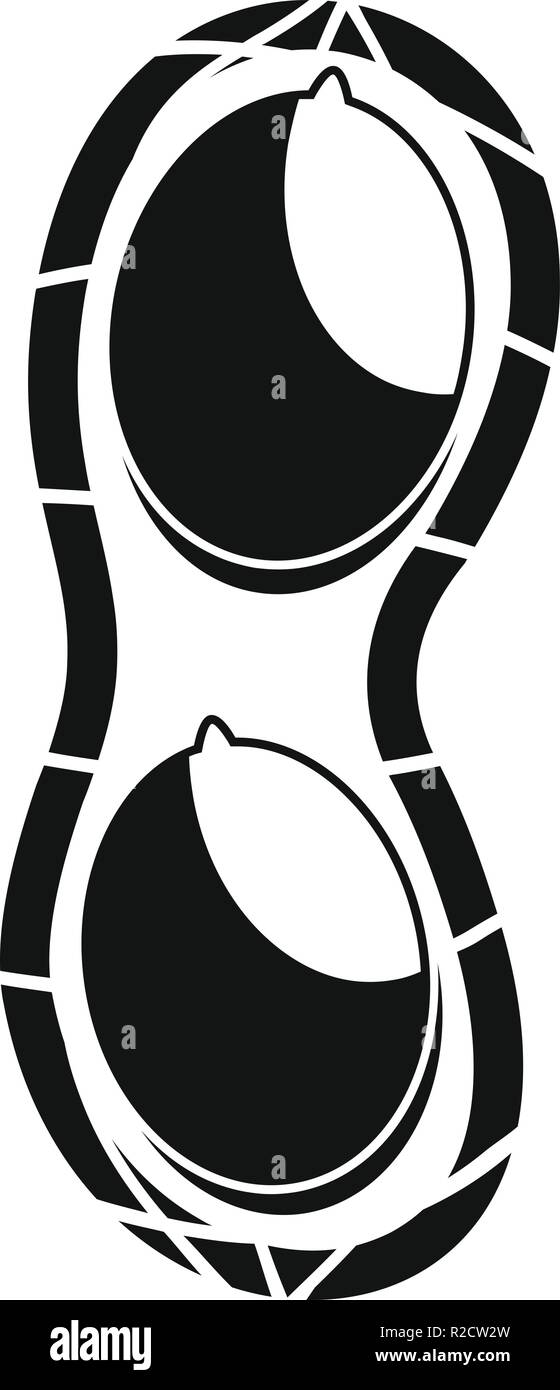 Peanuts in shell icon. Simple illustration of peanuts in shell vector ...